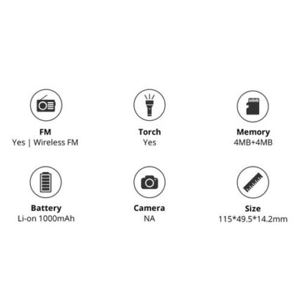 itel It2163 Wireless FM, Torch, Bluetooth Dual SIM Phone - DSCL NG